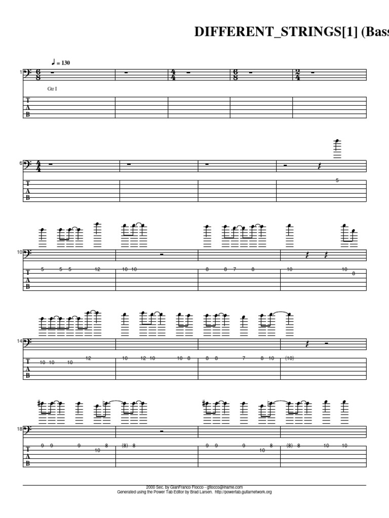 Rush - Different Strings Bass | PDF | Popular Music | Music Production