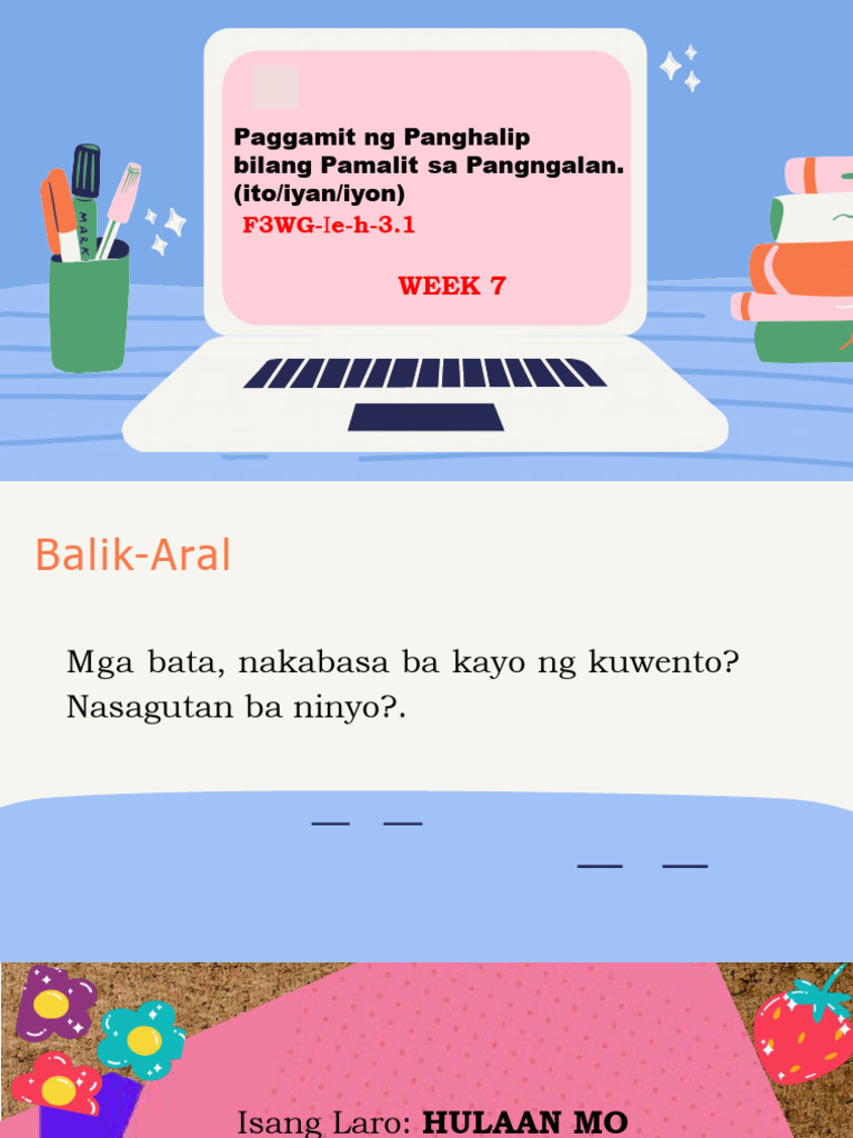 1st Quarter COT Filipino | PDF