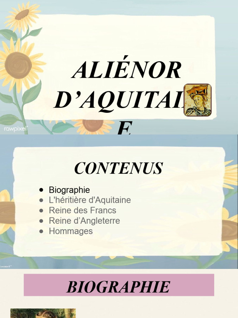 Biographie de Aliénor D'aquitaine | PDF | Voyages