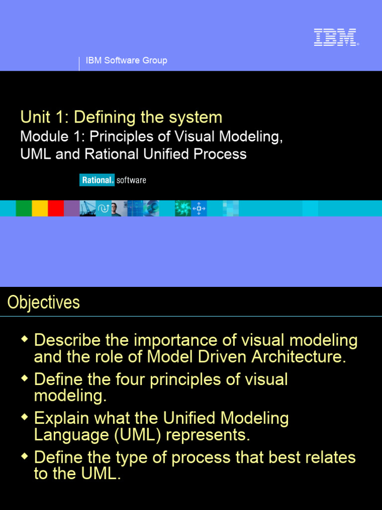 Unit 1 Mod 1 Principles of Visual Modeling, UML & RUP | PDF | Unified ...