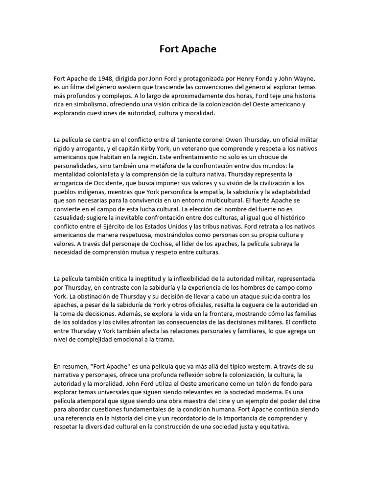 Fort Apache | PDF