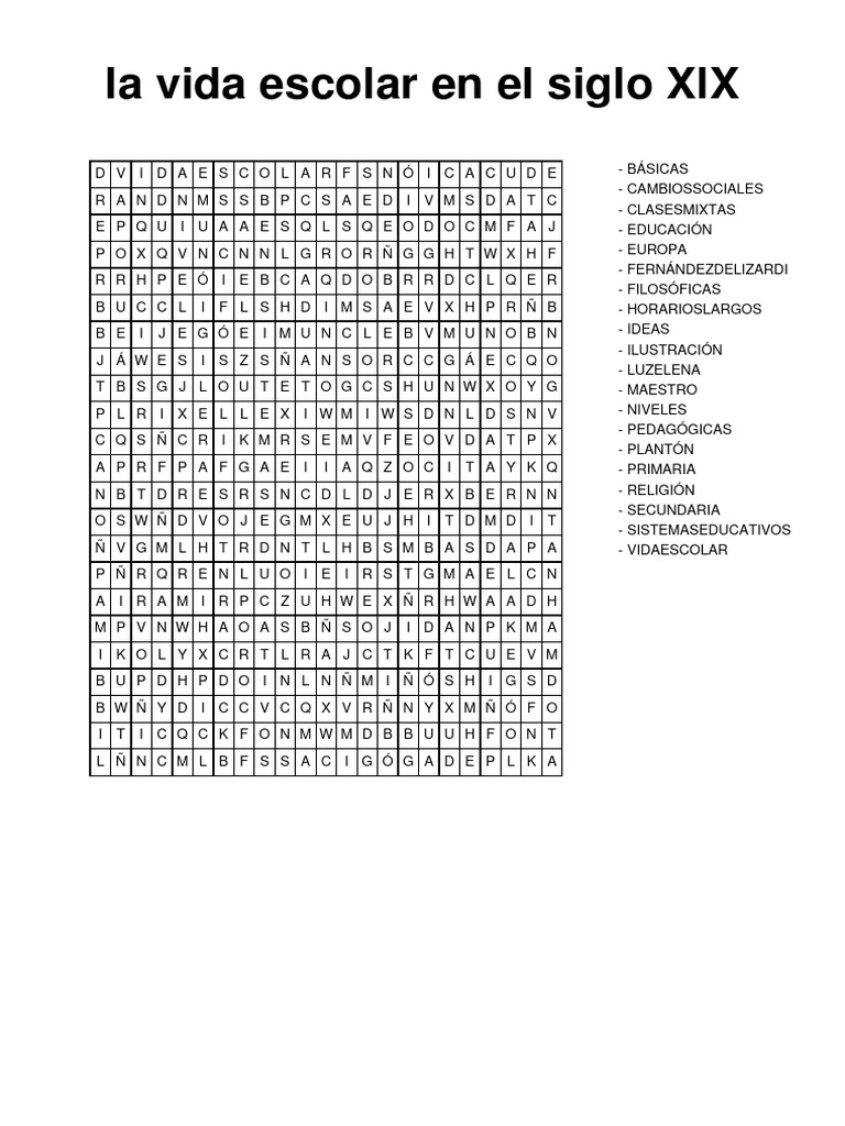 sopa de letras historia | PDF