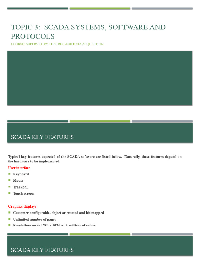 Topic 3 Scada Systems Software And Protocols 1696390569 Download Free Pdf Scada Duplex
