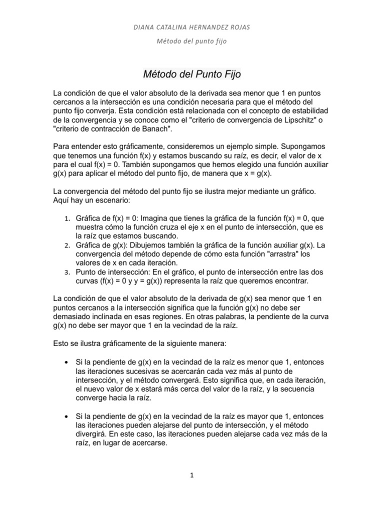 Método del Punto Fijo | PDF | Objetos matemáticos | Algoritmos