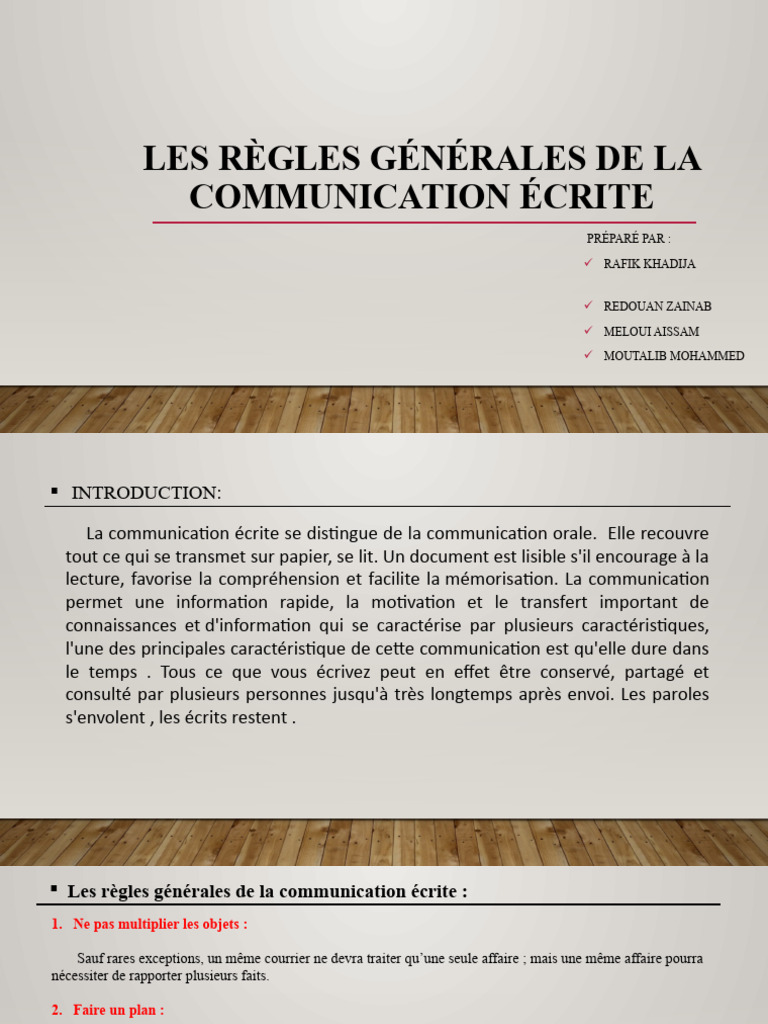 Les Règles Générales de La Communication Écrite | PDF | la communication | Informations