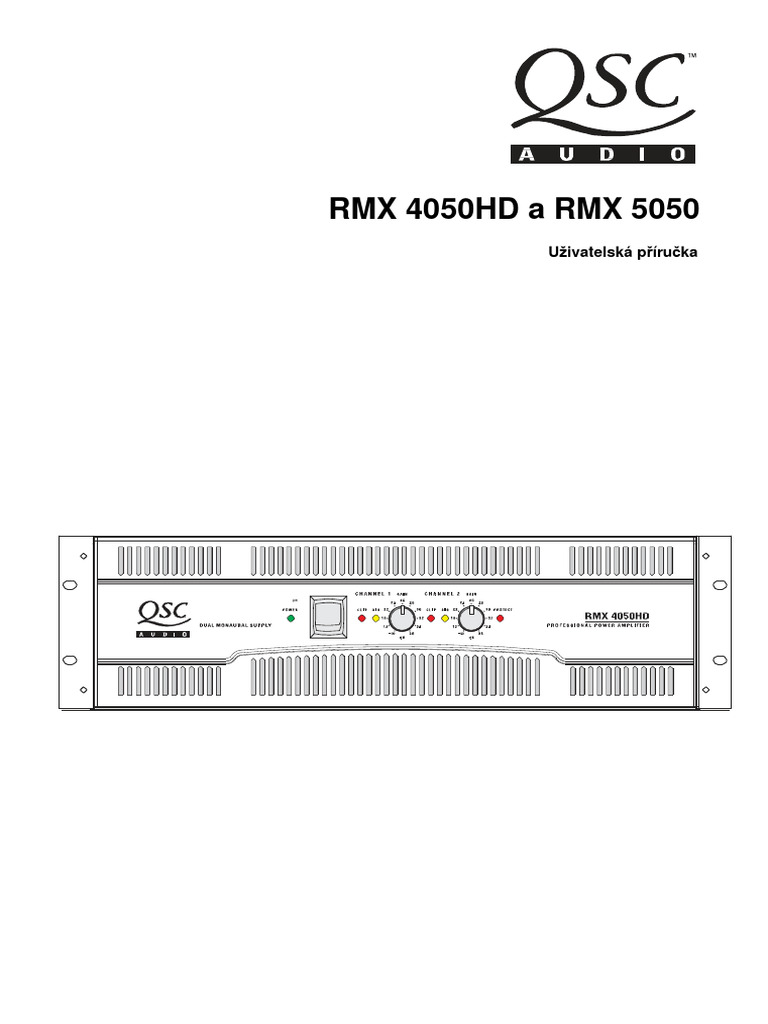 QSC RMX 3U CZ Manual | PDF