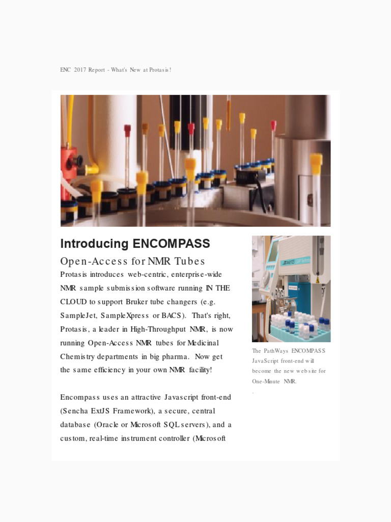 ENC Report - Introducing Encompass - Enterprise Scheduling For NMR ...