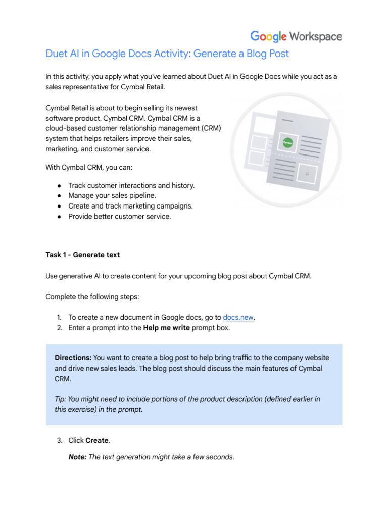 Duet Ai in Google Docs Activity PDF - Pdf.en | PDF | Customer ...