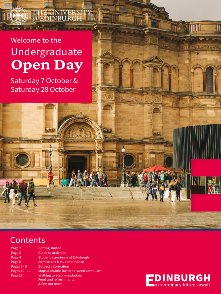 Edinburgh Open Day Guide | PDF | Science