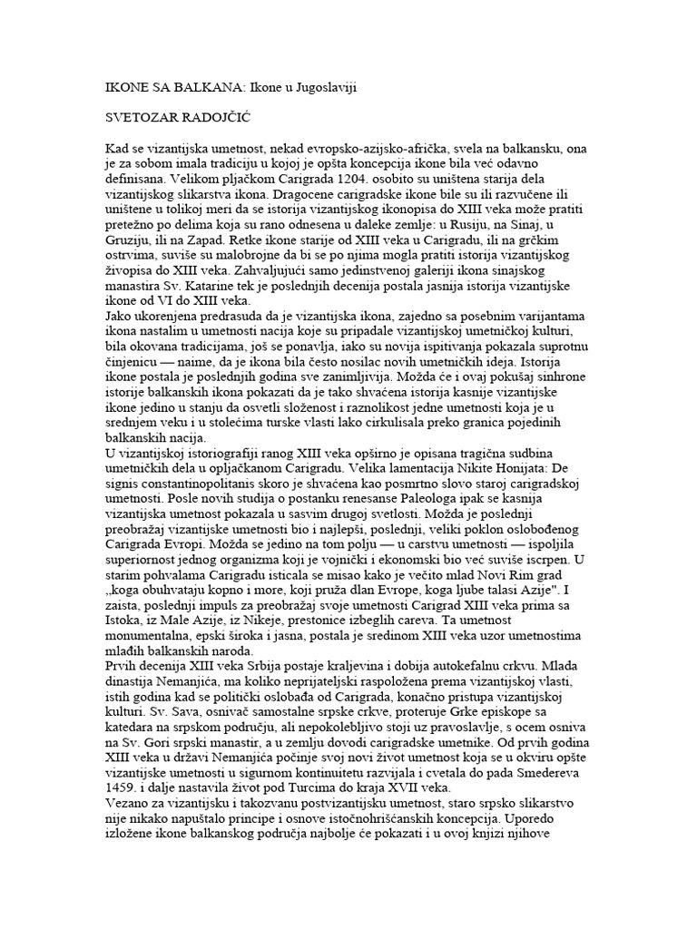 Ikone Sa Balkana | PDF