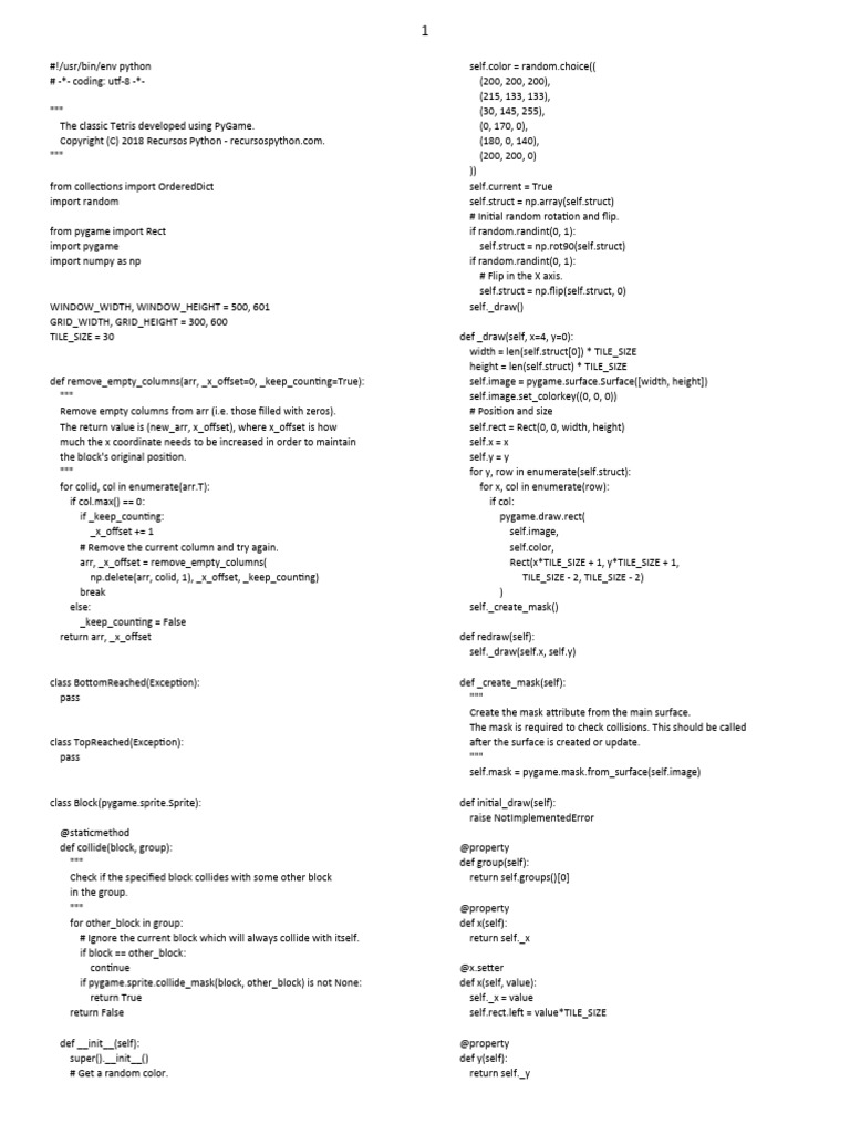 Codigo Tetris | PDF | Software | Software Engineering