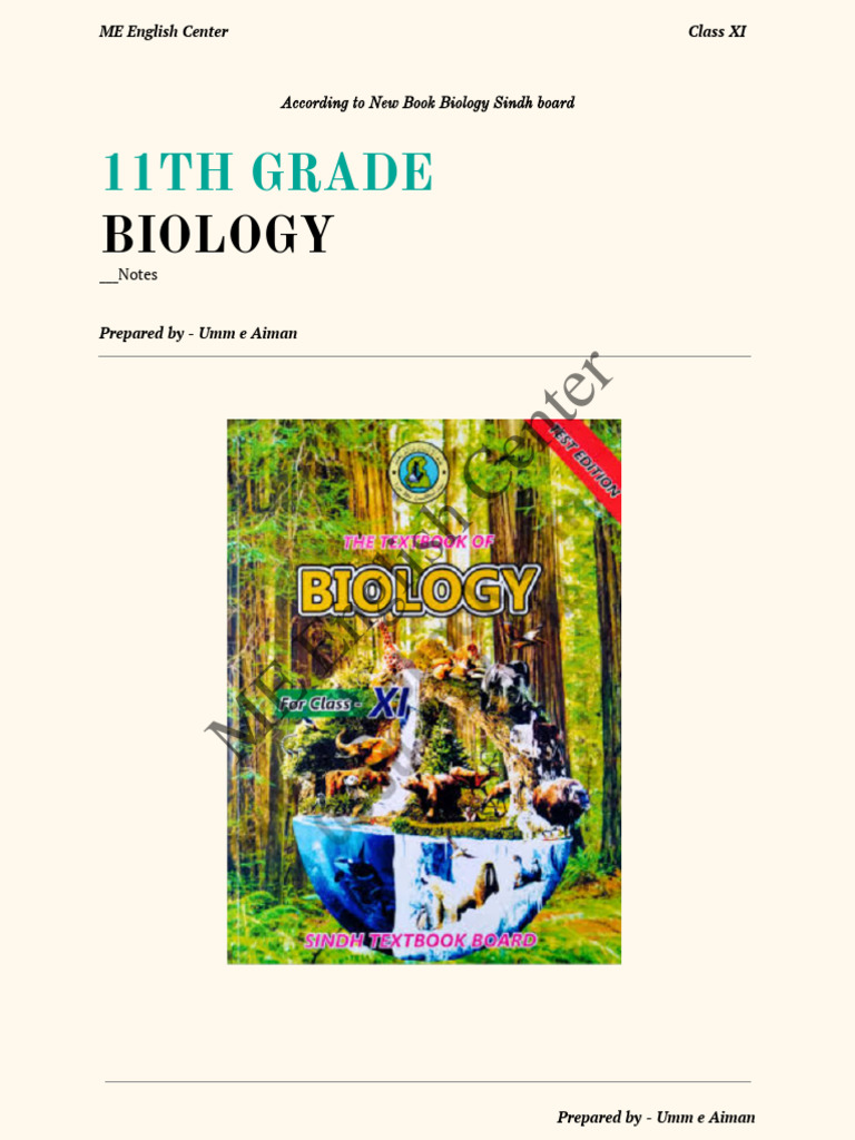 Class 11 New Biology Notes1 | PDF | Enzyme | Nucleotides