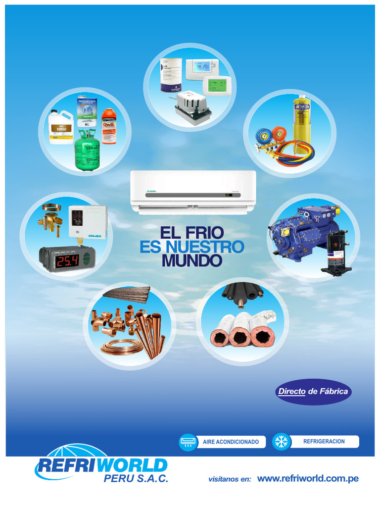 Brochure Refriworld | PDF | Uso eficiente de energía | Aire acondicionado