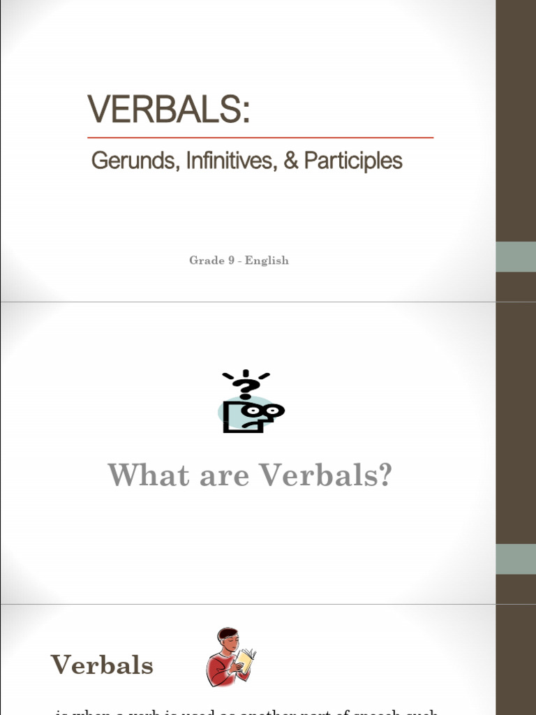 Verbals - Gerunds, Infinitives, Participles | Download Free PDF | Verb ...