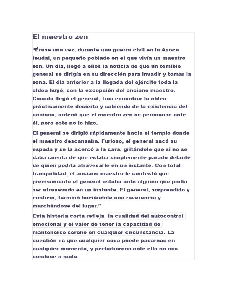El Maestro Zen | PDF | Clásicos | Ficción general