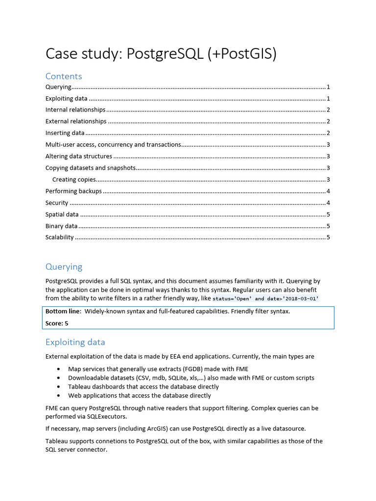 Reportnet3 Database Feasibility Study PostgreSQL | PDF | Backup | Databases