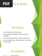 Satsschema Bisats Och Huvudsats Och Övningar 2024 | PDF