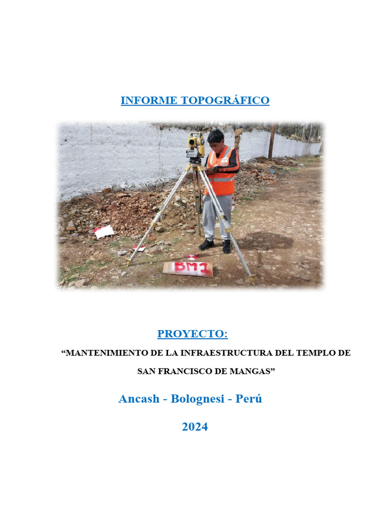 Informe Topografico Mangas | PDF | Topografía | Science