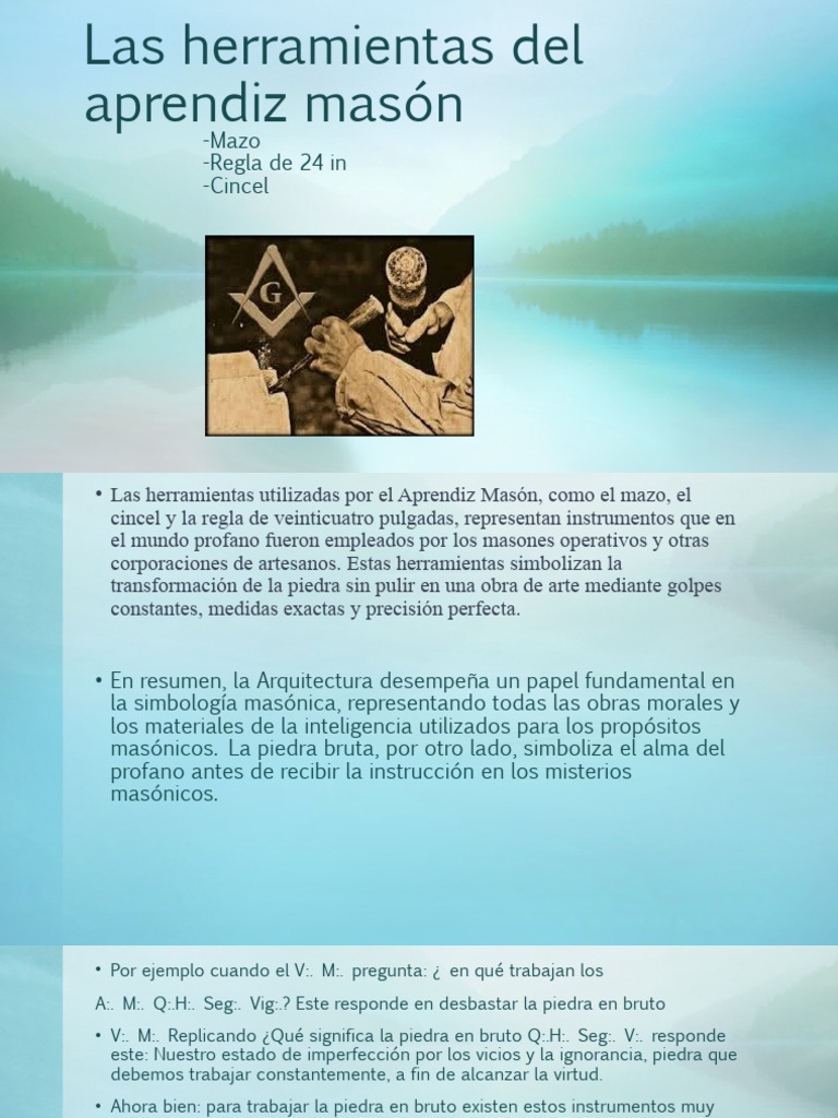 Herramientas del Aprendiz Masón | PDF | Herramientas | Masonería