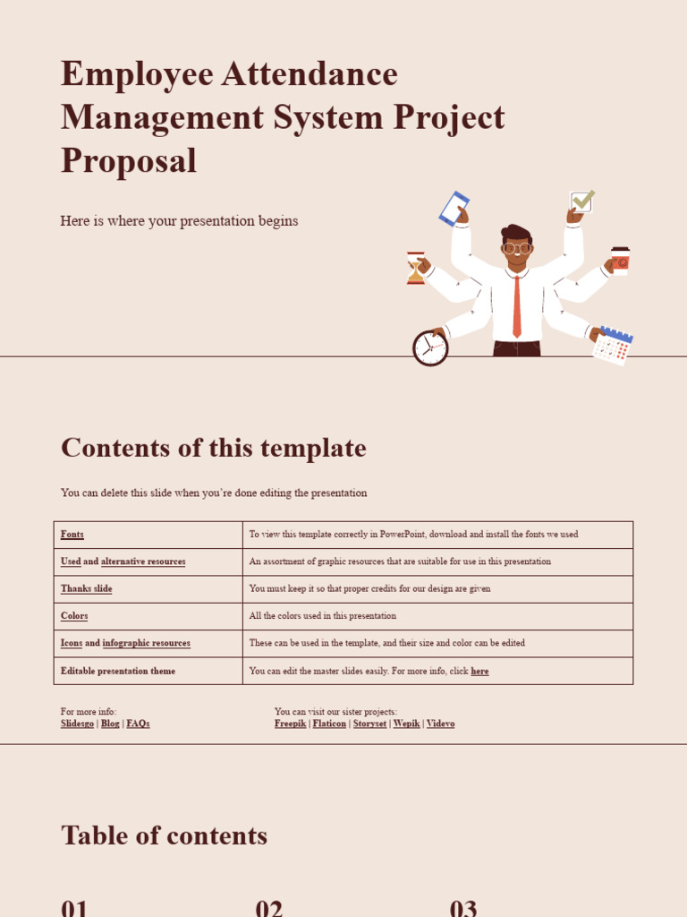 Employee Attendance Management System Project Proposal | PDF | Planets ...