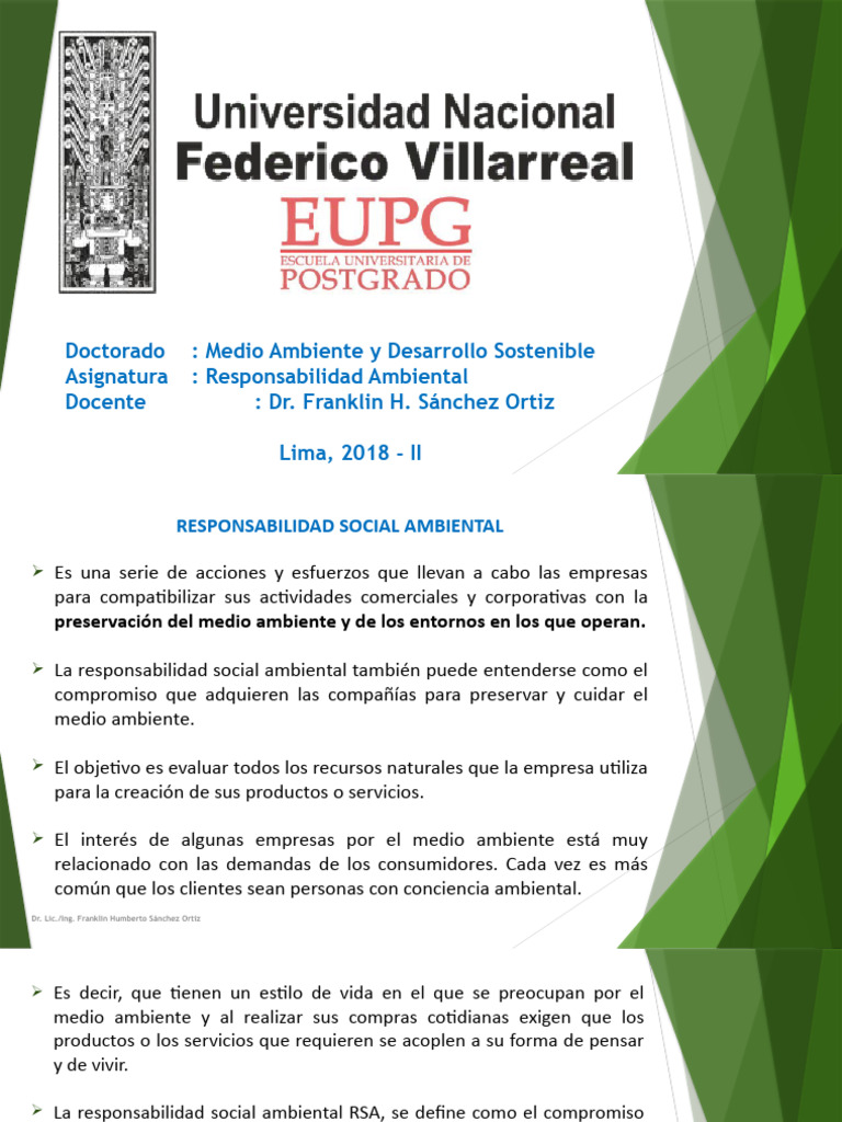Clases Responsabilidad Ambiental | PDF | Responsabilidad social corporativa | Business