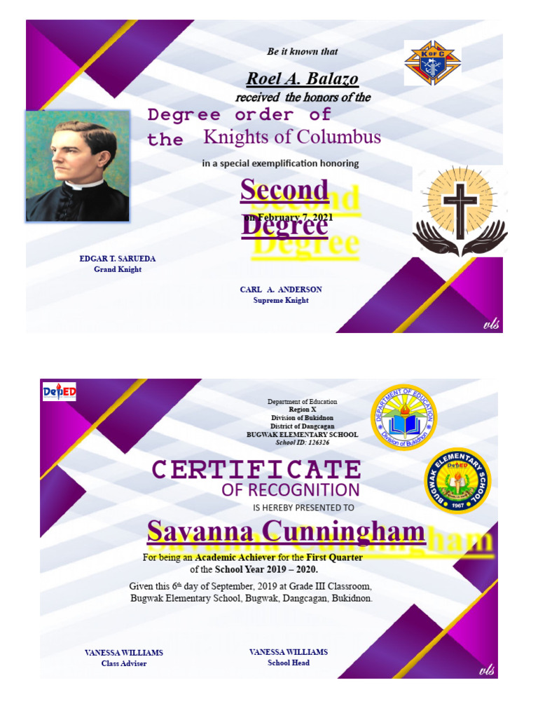 Certificate Lay Out (Editable-Savanna Cunningham) | PDF