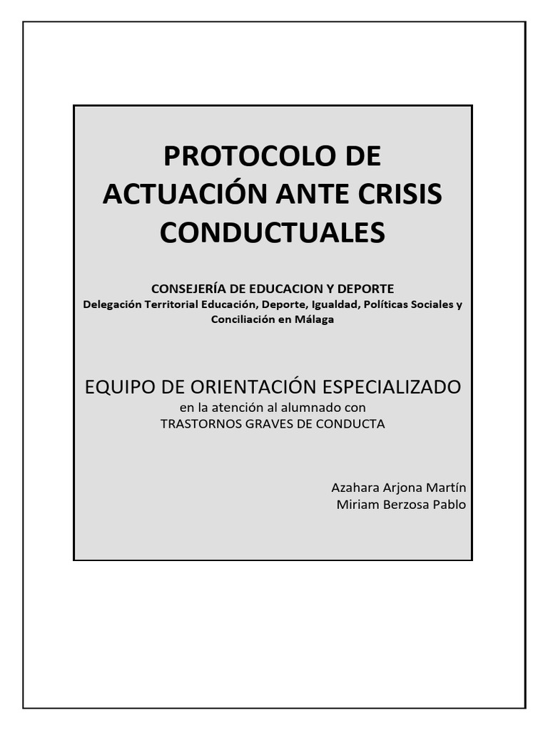 Crisis Conductual | PDF | Las emociones | Comportamiento