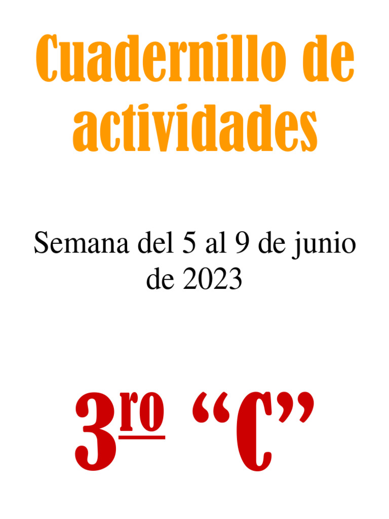 Cuadernillo de Actividades 3ro C | PDF | Luna | Metodología de encuesta