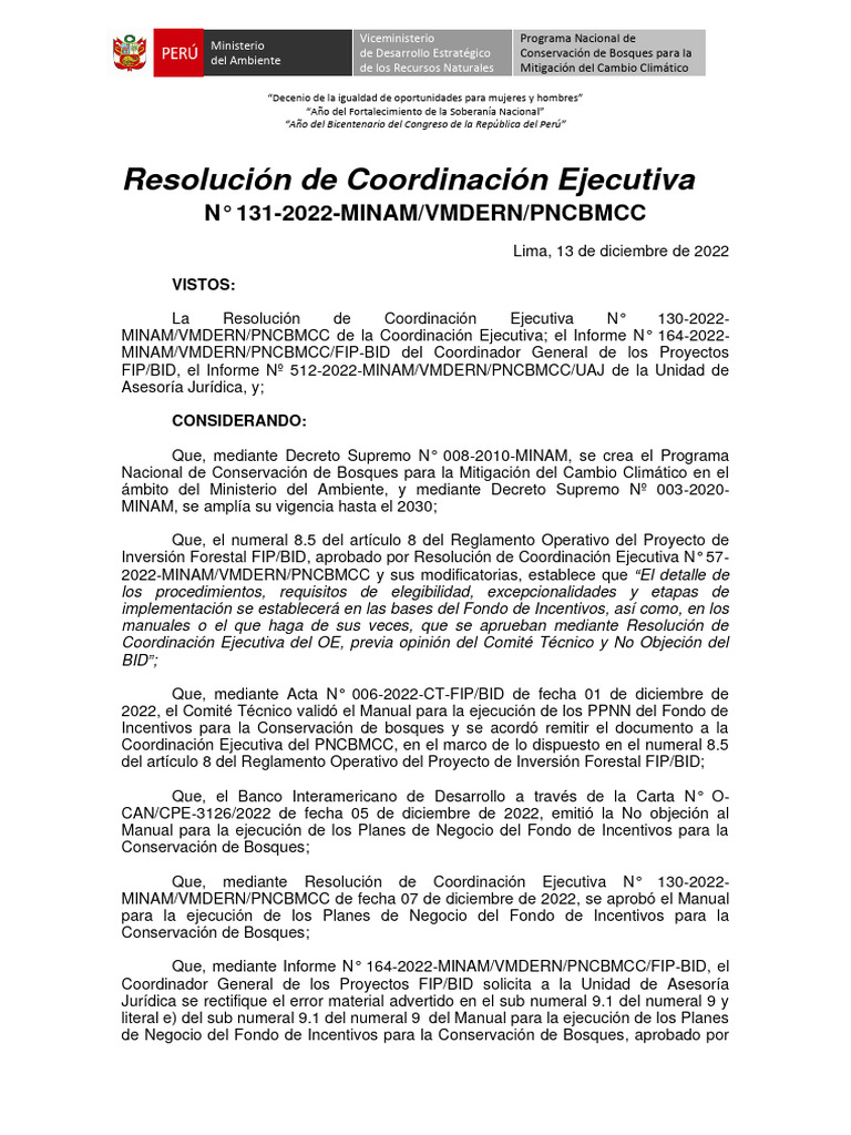 Rce-131-2022 Error Material Fondo de Incentivos | PDF