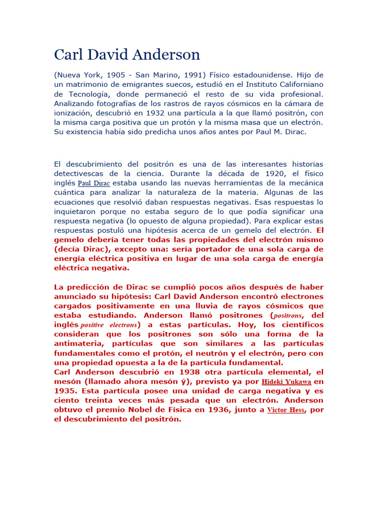 Carl David Anderson | PDF