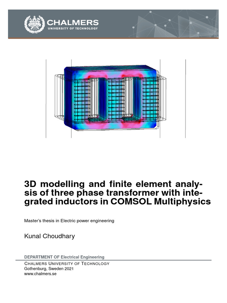 3D Transformer Modelling in COMSOL | PDF | Transformer | Inductor