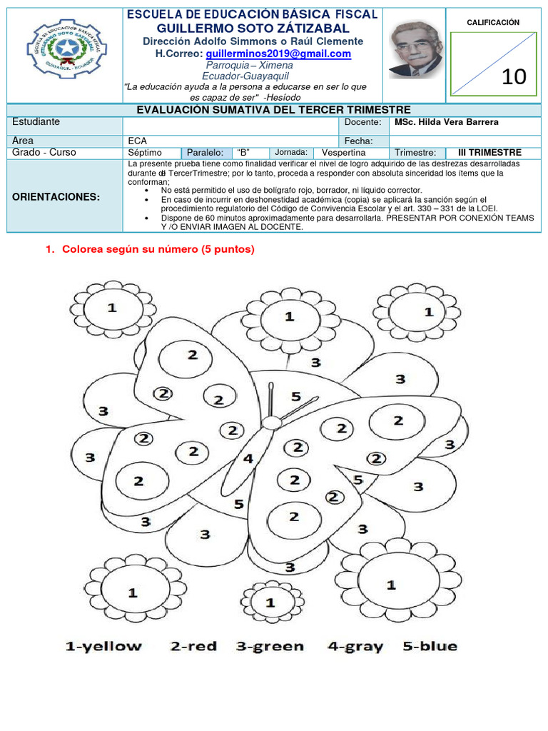 Exámen de Eca Tercer Trimestre 7mo B | PDF