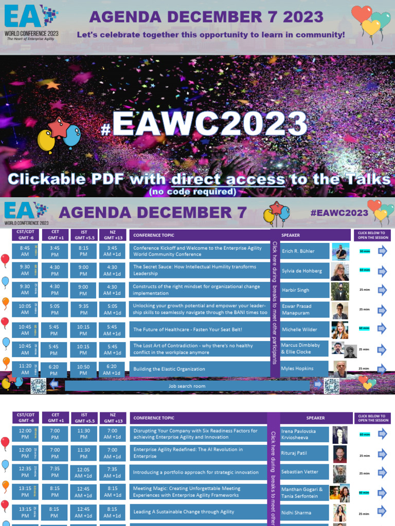 EAWC 2023 Agenda English Dec 7 Version2 | PDF | Organizational Behavior | Leadership