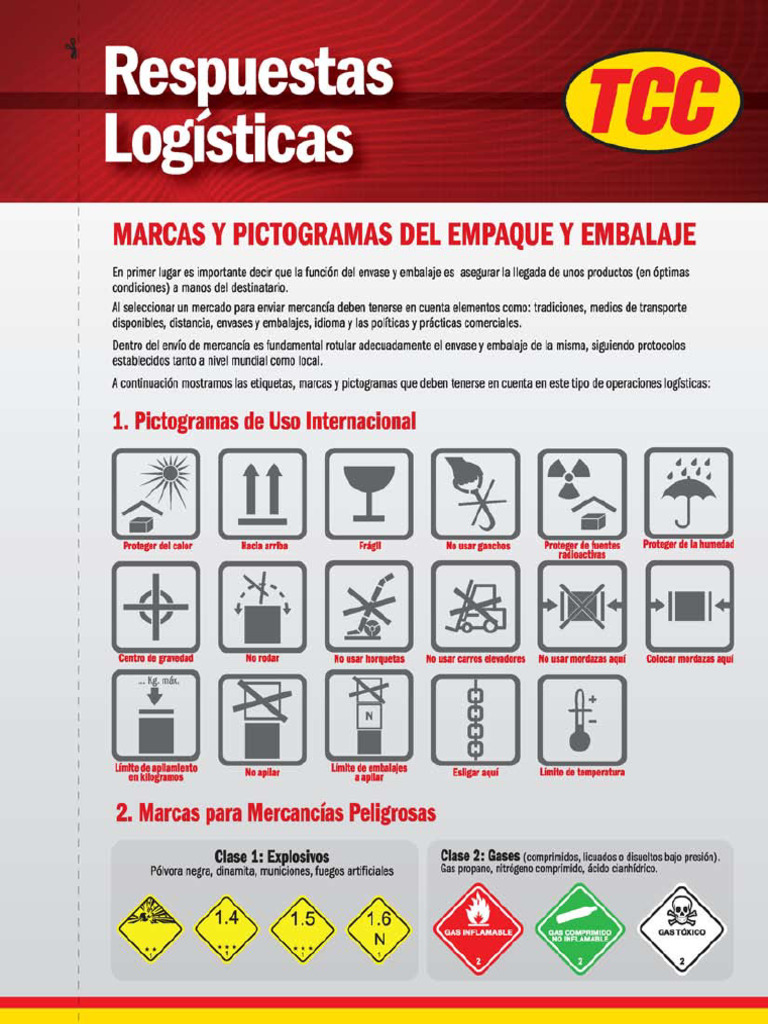 6marcas y Pictograma Del Empaque y Embalaje | PDF