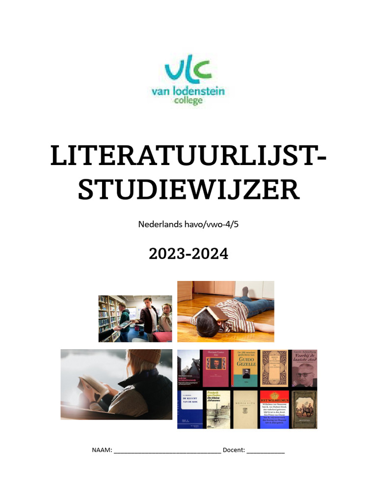 2023-2024 LITERATUURLIJSTSTUDIEWIJZER HAVO+VWO-4+5 (1) | PDF