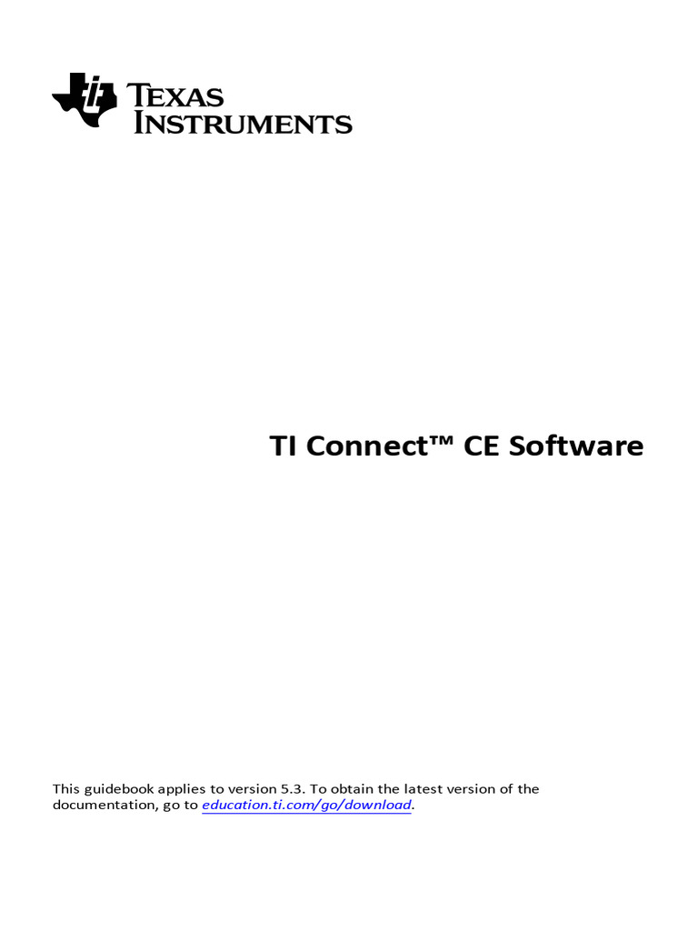 TIConnectCEGuide EN | PDF | Comma Separated Values | Spreadsheet