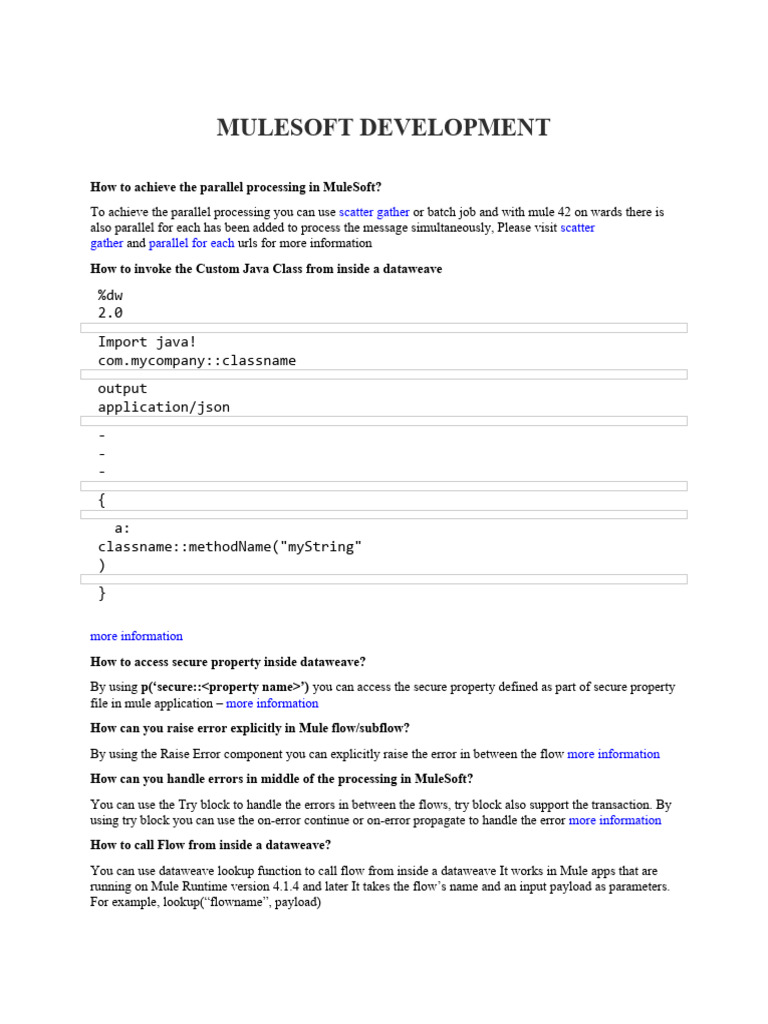 Mulesoft Developmentinterview Pdf Representational State Transfer 2736