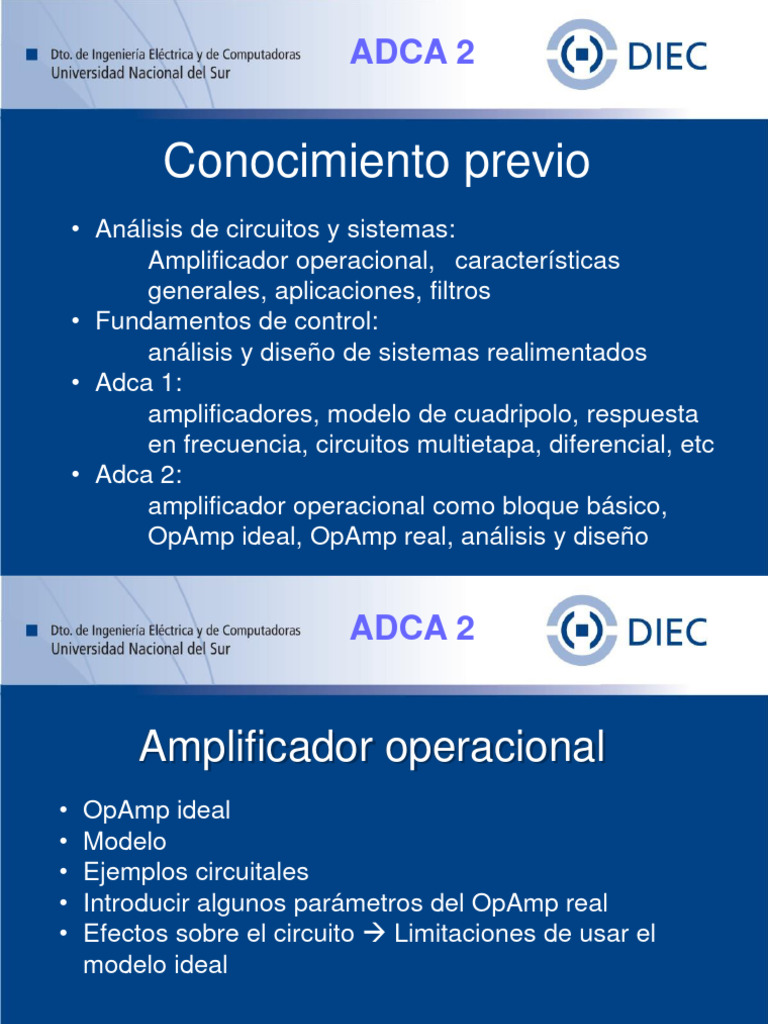 01 A OpAmp Ideal | PDF | Amplificador operacional | Electromagnetismo