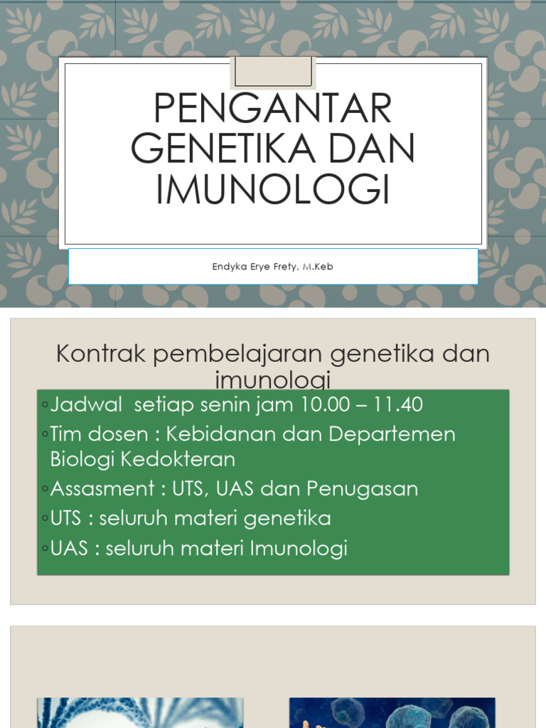 Genetika dan Imunologi: Konsep Dasar | PDF | Pengembangan Diri ...