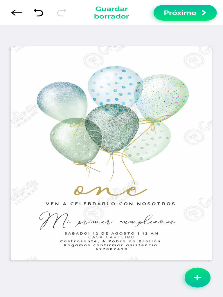 Whimsical Glitter Balloons - Invitación De Cumple… | PDF