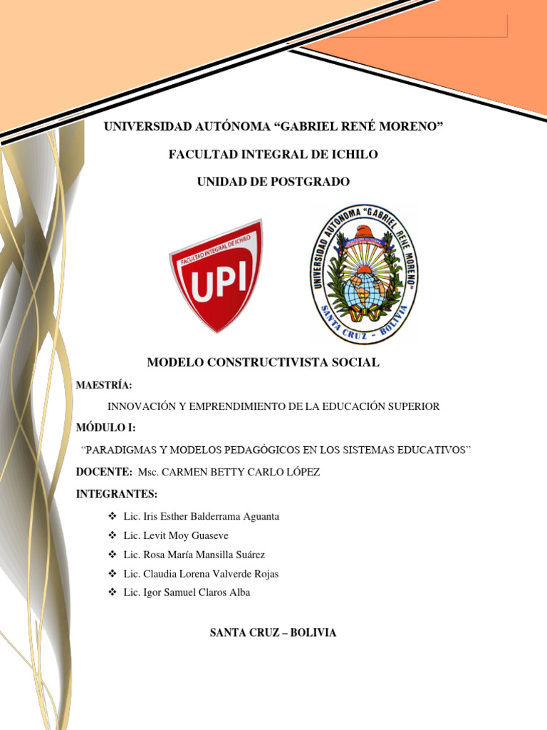 Modelo Constructivista Social. | PDF | Aprendizaje | Sicología