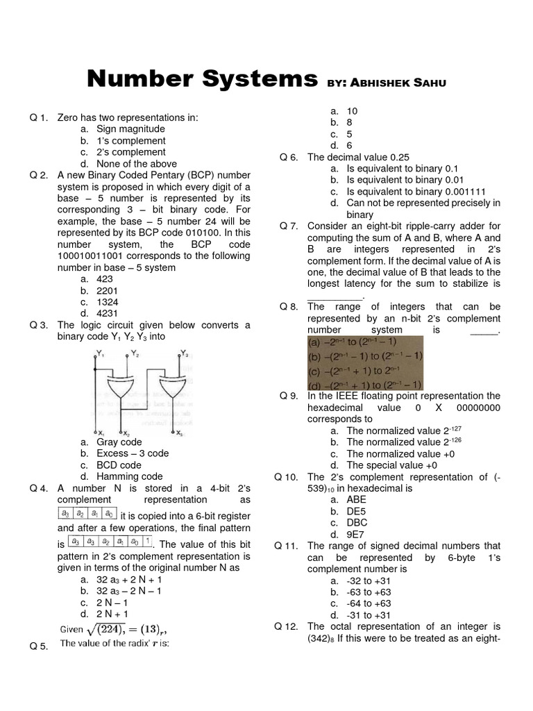 Number System Practice Sheet-2 | PDF | Decimal | Theoretical Computer Science