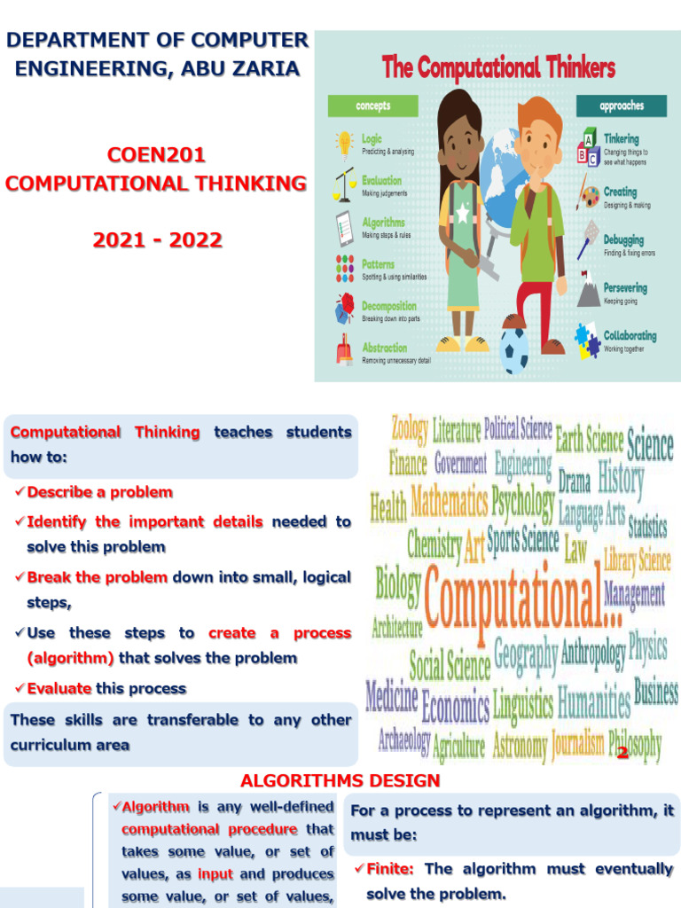 COEN201 Algorithm Development 2021 2022 | PDF | Algorithms | Theoretical Computer Science