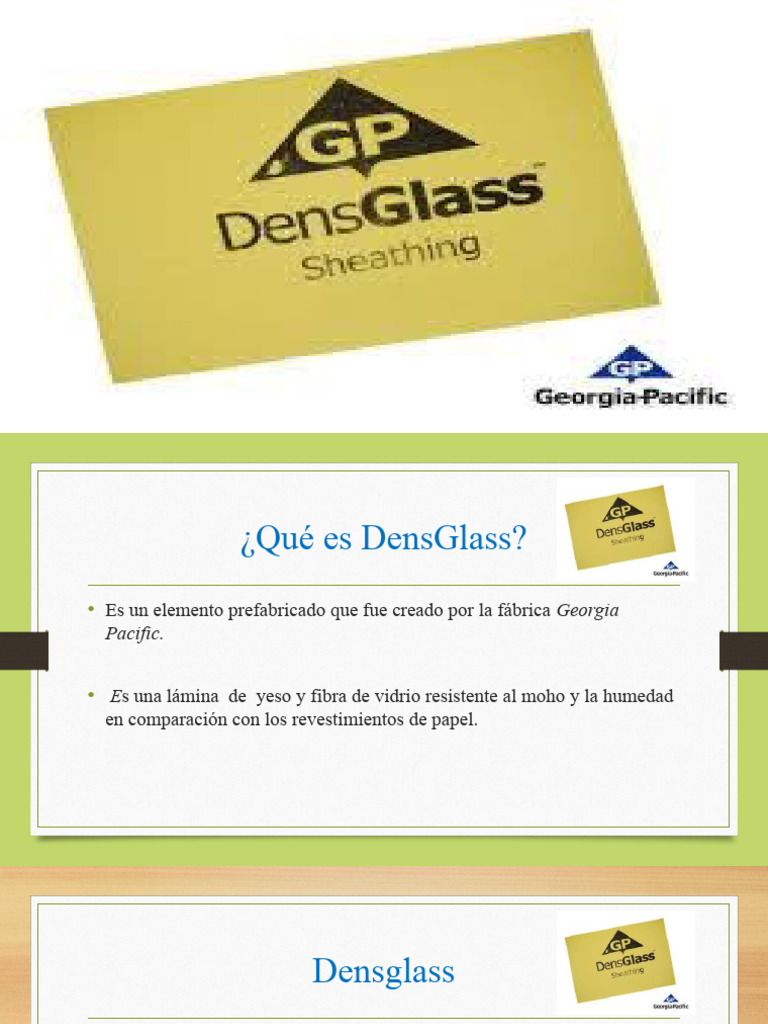 DensGlass: Resistente y Versátil | PDF | Revestimiento | Ingeniería de ...