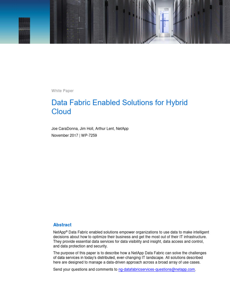 Data Fabric Solutions | PDF | Cloud Computing | Apache Hadoop