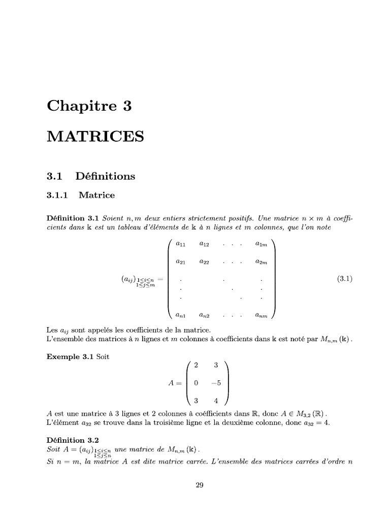 Calcul Matriciel | PDF