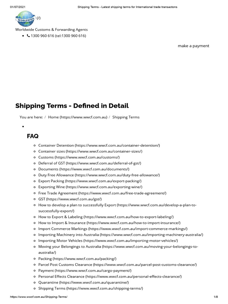 International Shipping Terms Explained | PDF | Logistics | Business Law