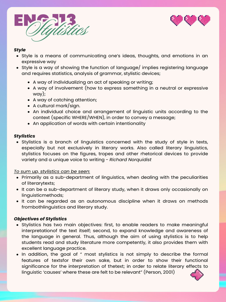 Stylistics And Analysis Discourse Notes Download Free Pdf