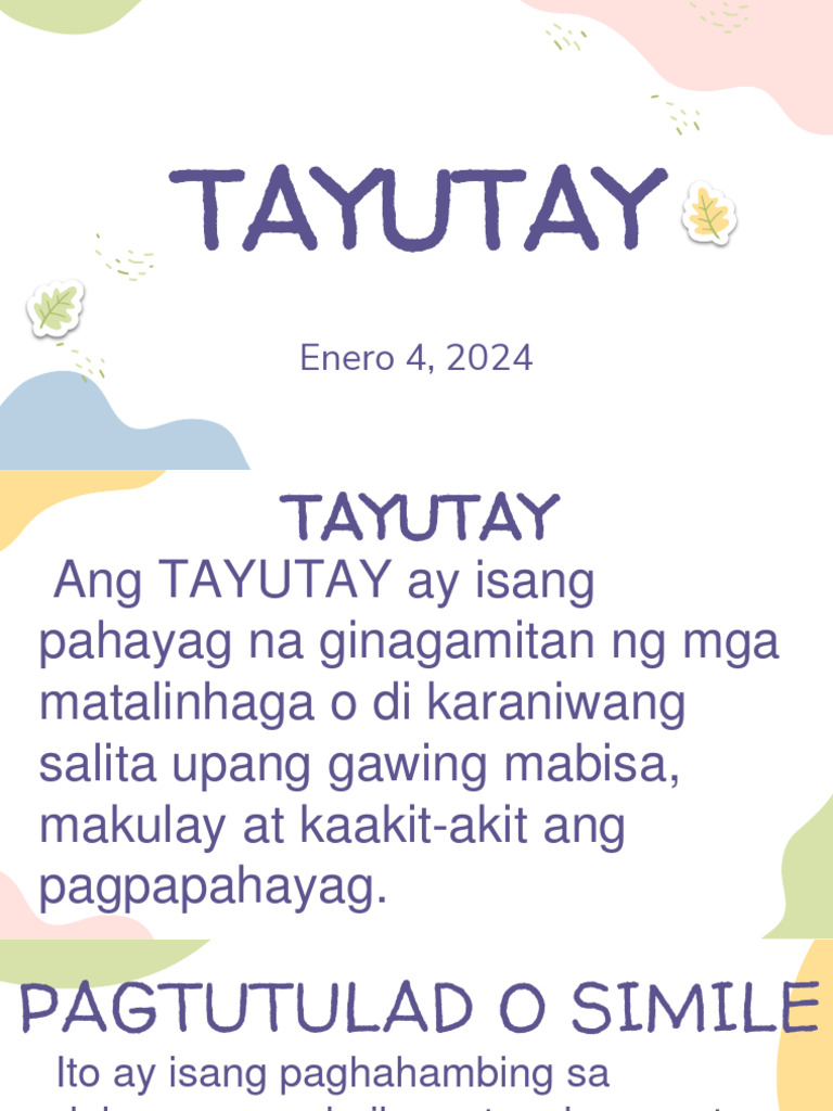 Q2 Tayutay | PDF