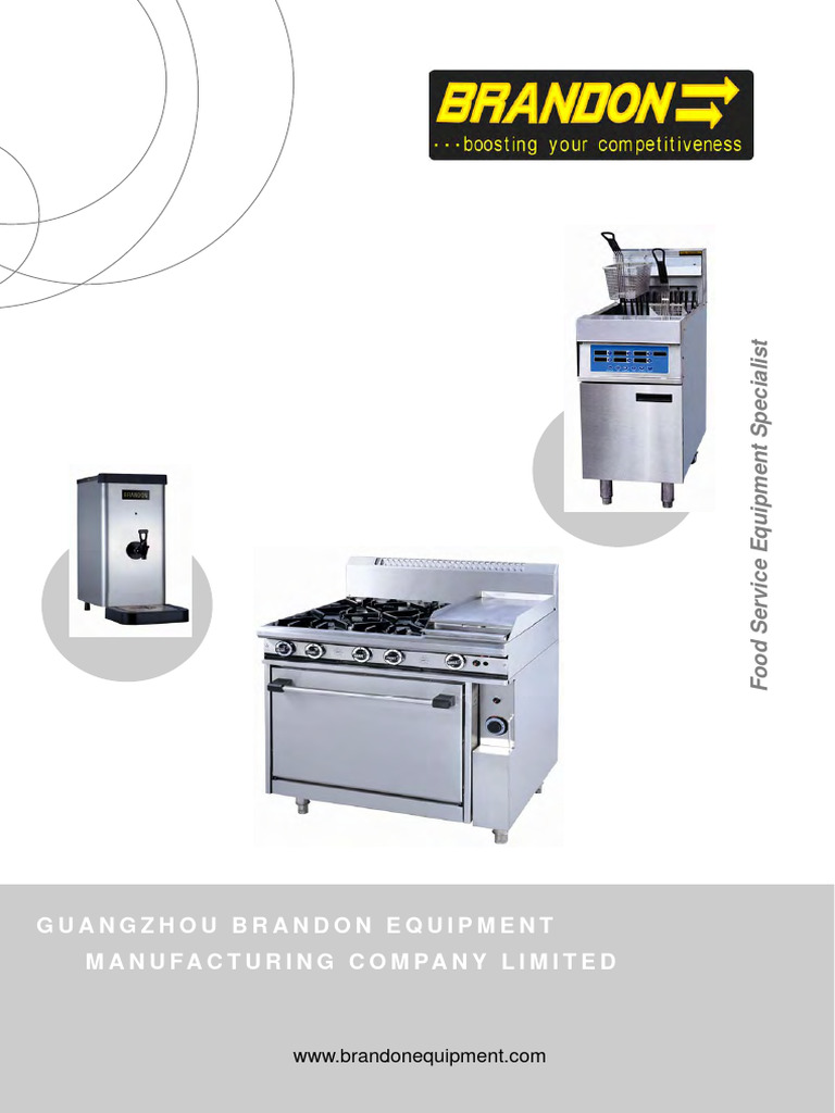 Brandon Equipment: Food Service Solutions | PDF | Barbecue Grill | Steam